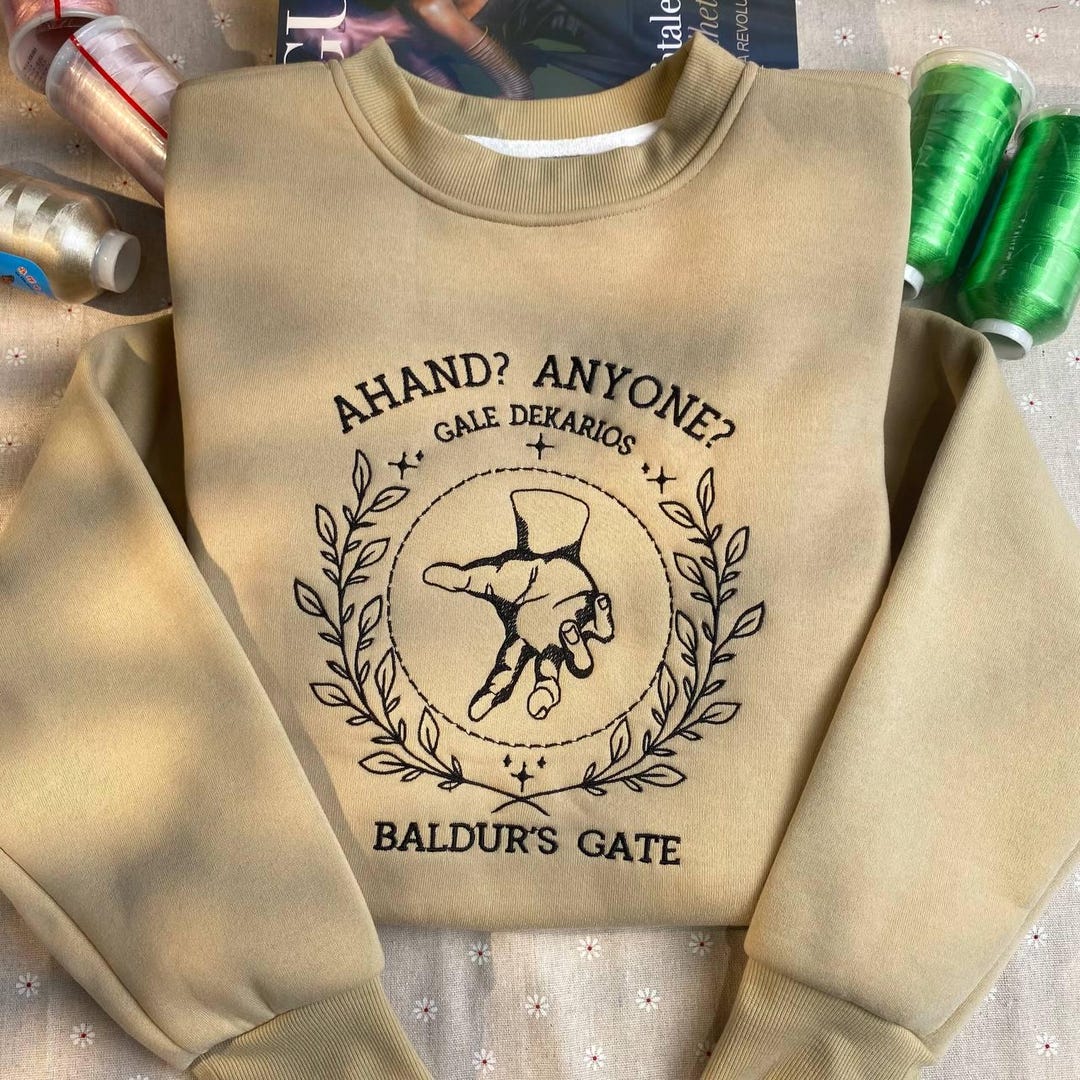 Gale Dekarios Embroidered Sweatshirt, A Hand? Anyone? Hoodie, Gale ...