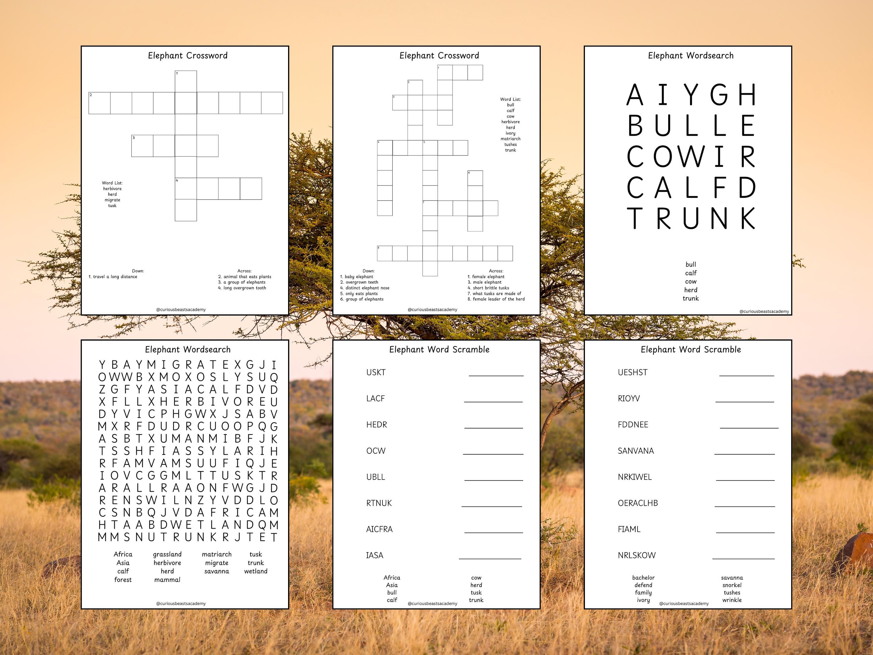 Elephant Unit Study | Homeschool Printable Learning Pack (digital ...