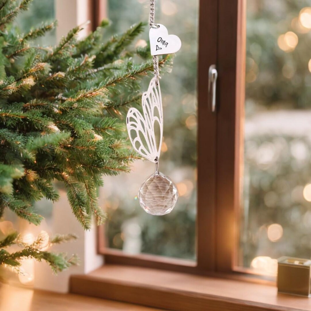 Memorial Suncatcher Butterfly, Personalized Poem Card, Heartfelt ...