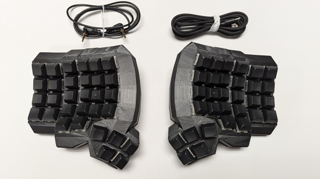 Ready-to-ship Hotswap Dactyl Manuform 5x6 Black Split Ergonomic Keyboard - Etsy