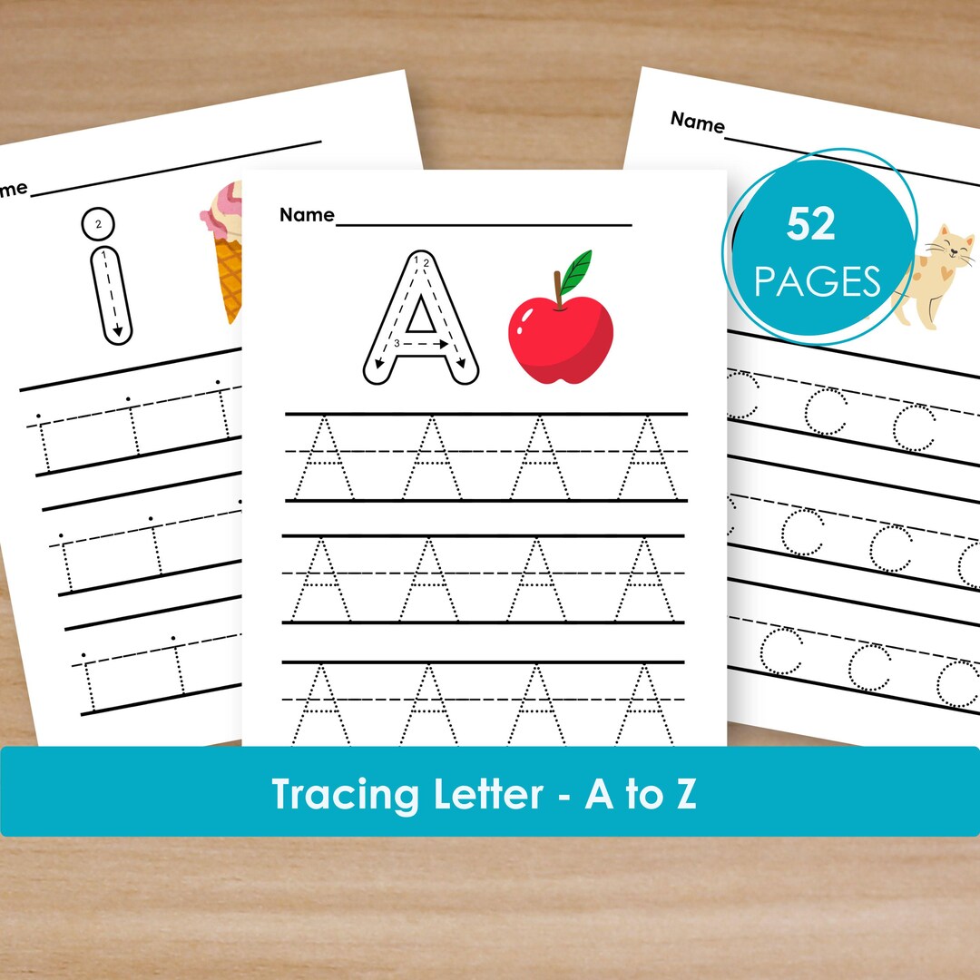 Tracing Letters Handwriting Activity Worksheets for Kids Trace and ...