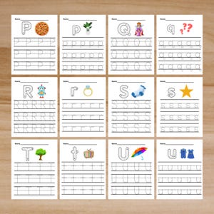 Tracing Letters Handwriting Activity Worksheets for Kids Trace and ...