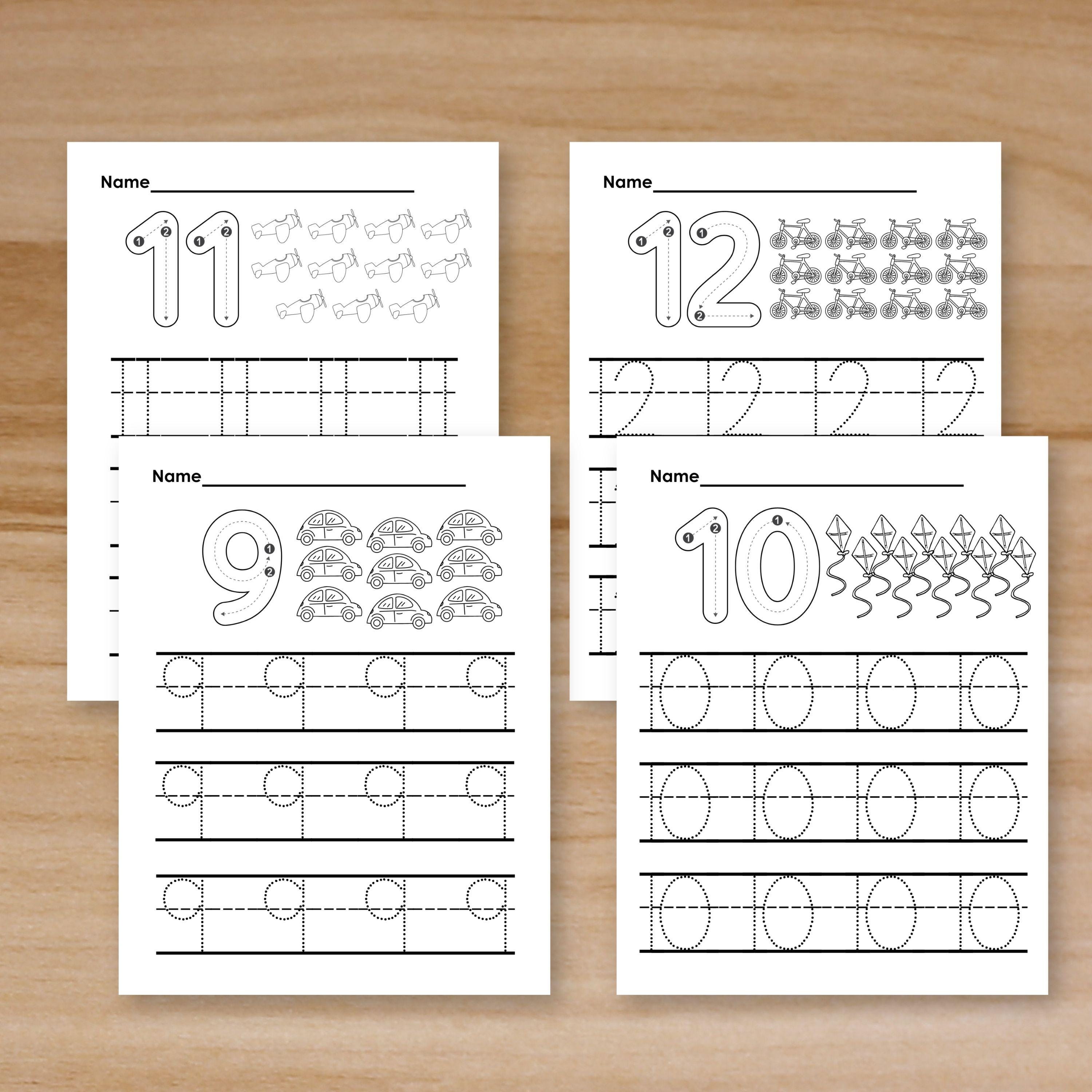 Number Tracing Printable Worksheets for Prek Handwriting Practice ...