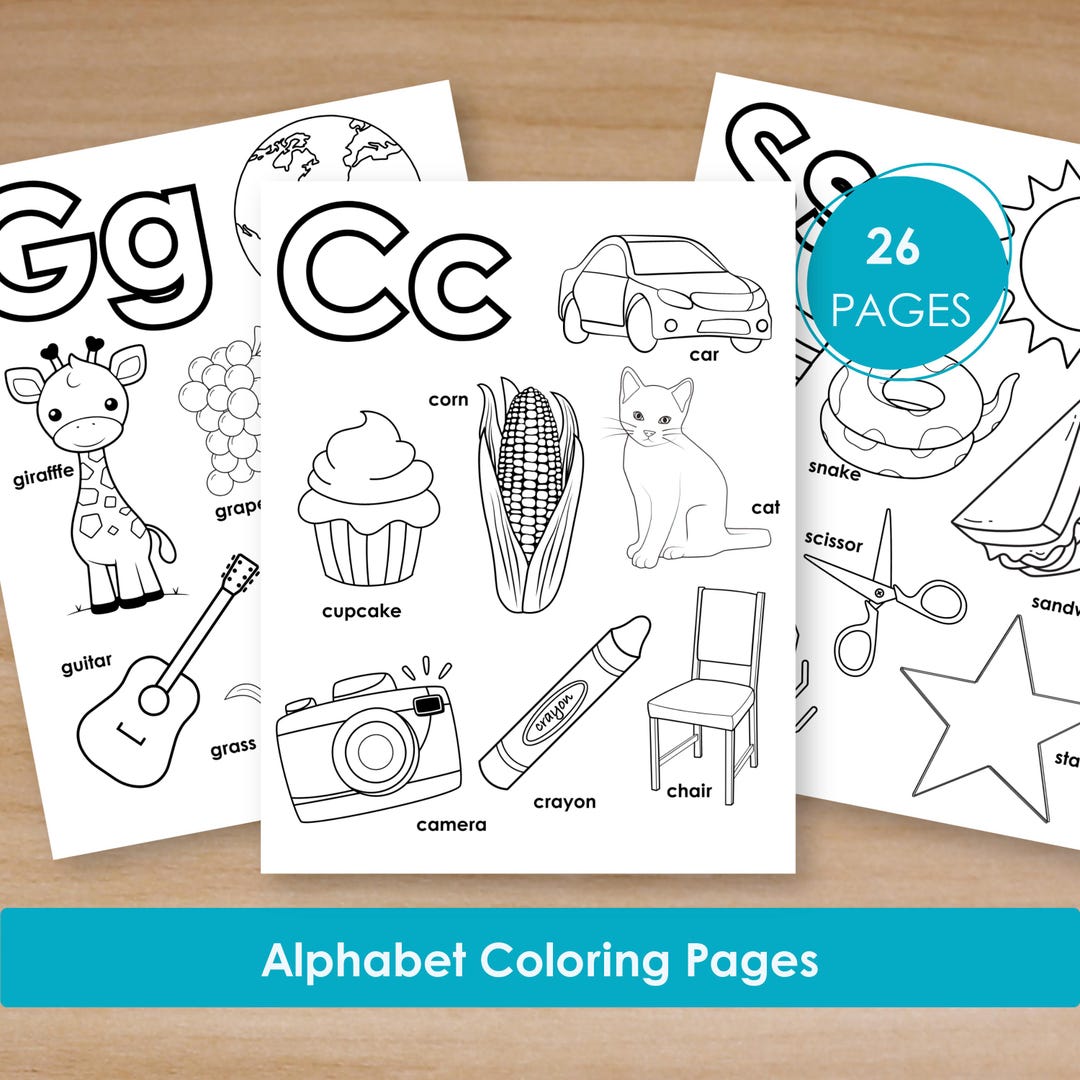 Letter Coloring Pages for Preschool A to Z Learn to Color Worksheet ...