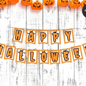 Halloween Printable Banner Printable Halloween Party Banner Halloween ...