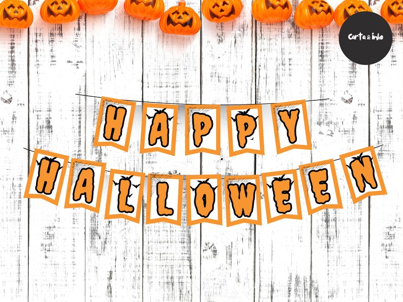 Halloween Printable Banner Printable Halloween Party Banner Halloween ...