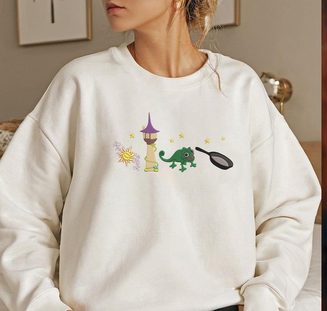 Tangled Pascal Embroidered Shirt, Rapunzel Embroidered Tee, Disney ...