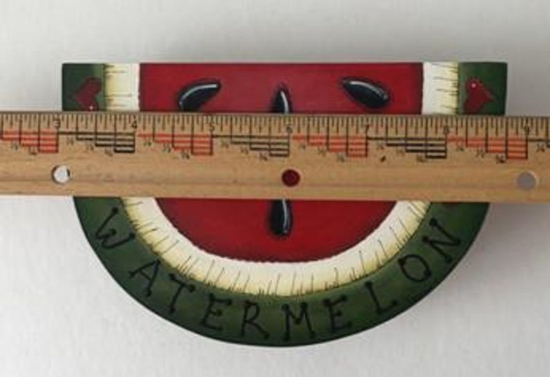 Watermelon CANDY Lid, Kitchen Decor, Hand Painted Wood, 5-5/8x3-3/4x1/2 ...