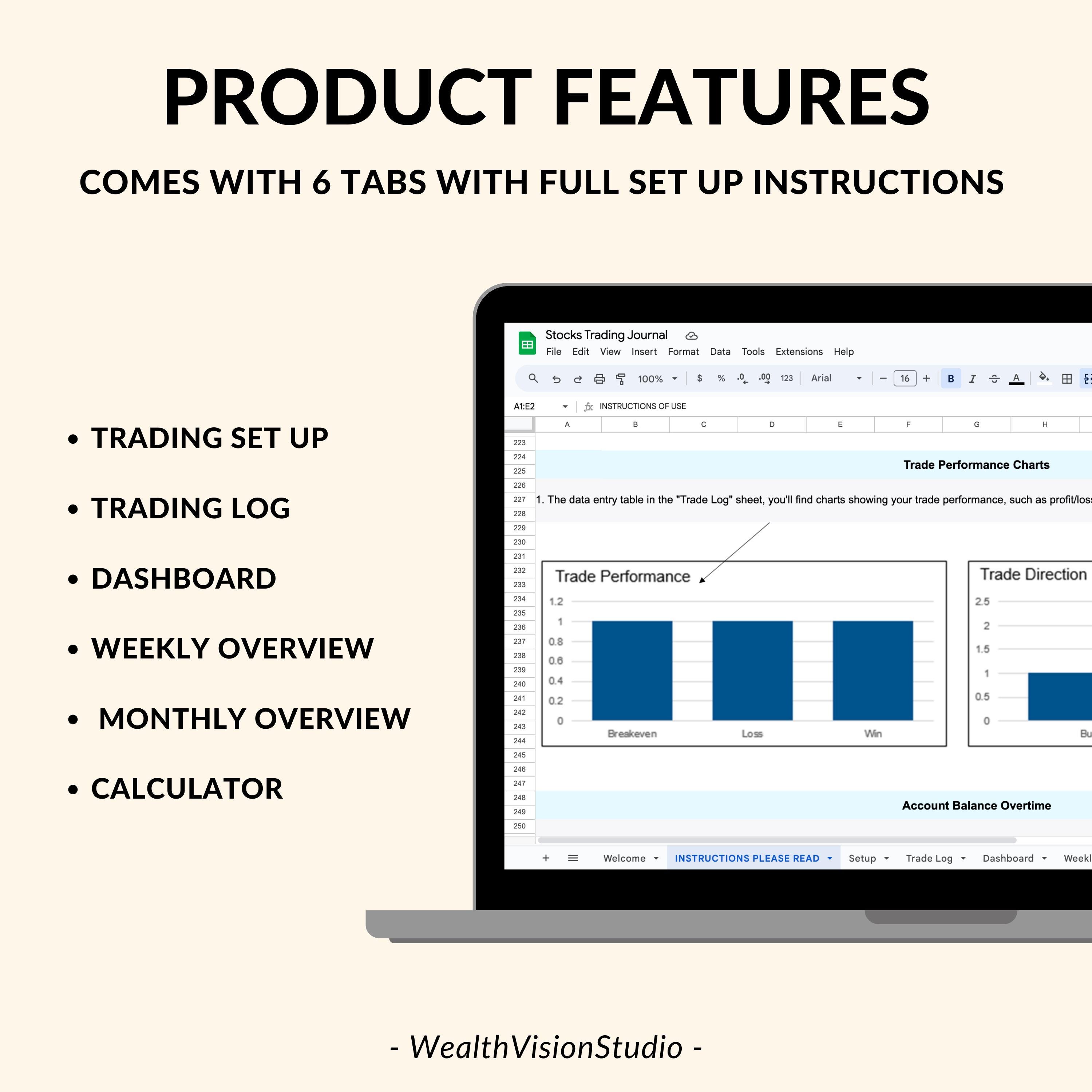Stock Trading Spreadsheets, Stock Portfolio Tracker, Investment Trading ...