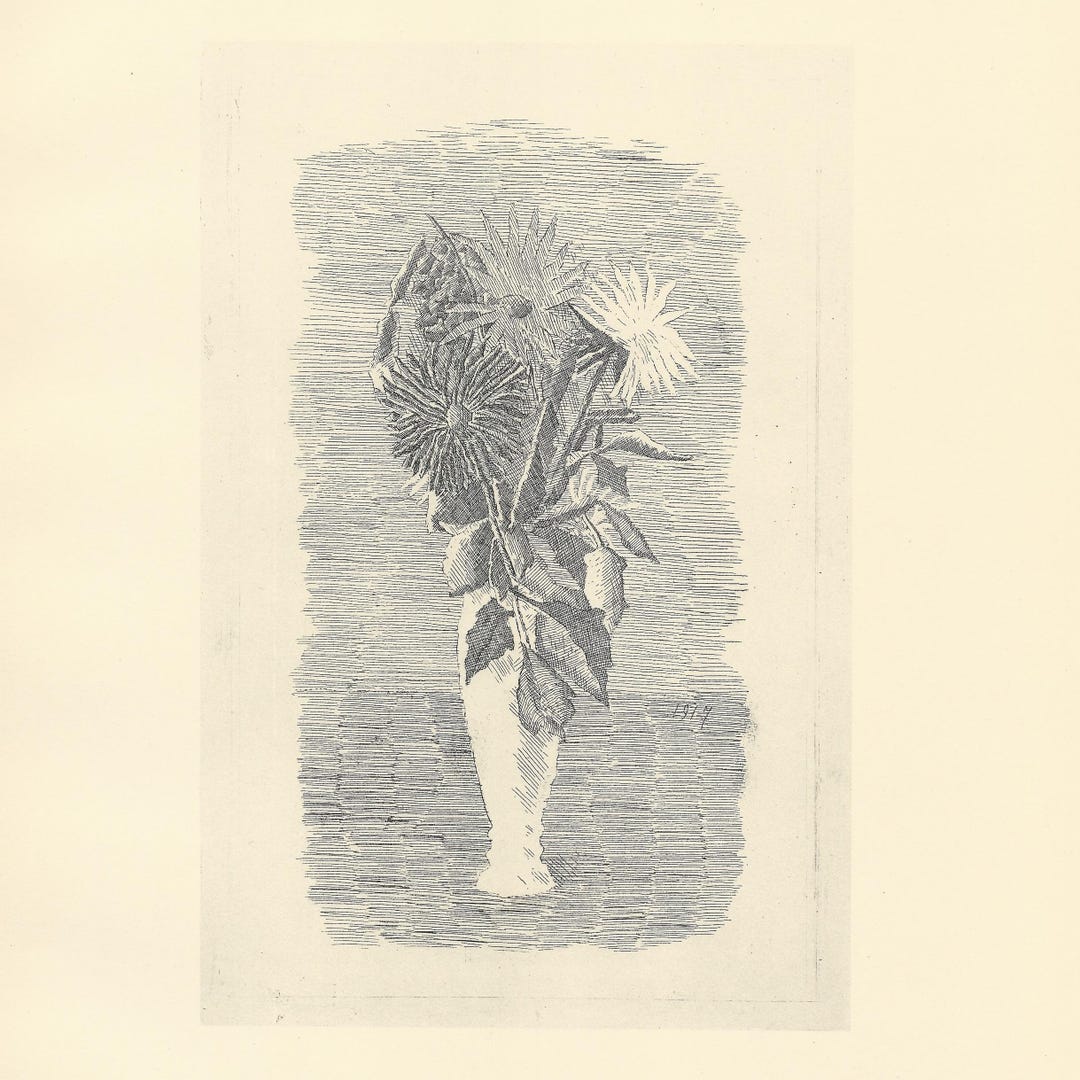 Giorgio MORANDI, Dated Limited Edition Lithograph, flowers in a White ...