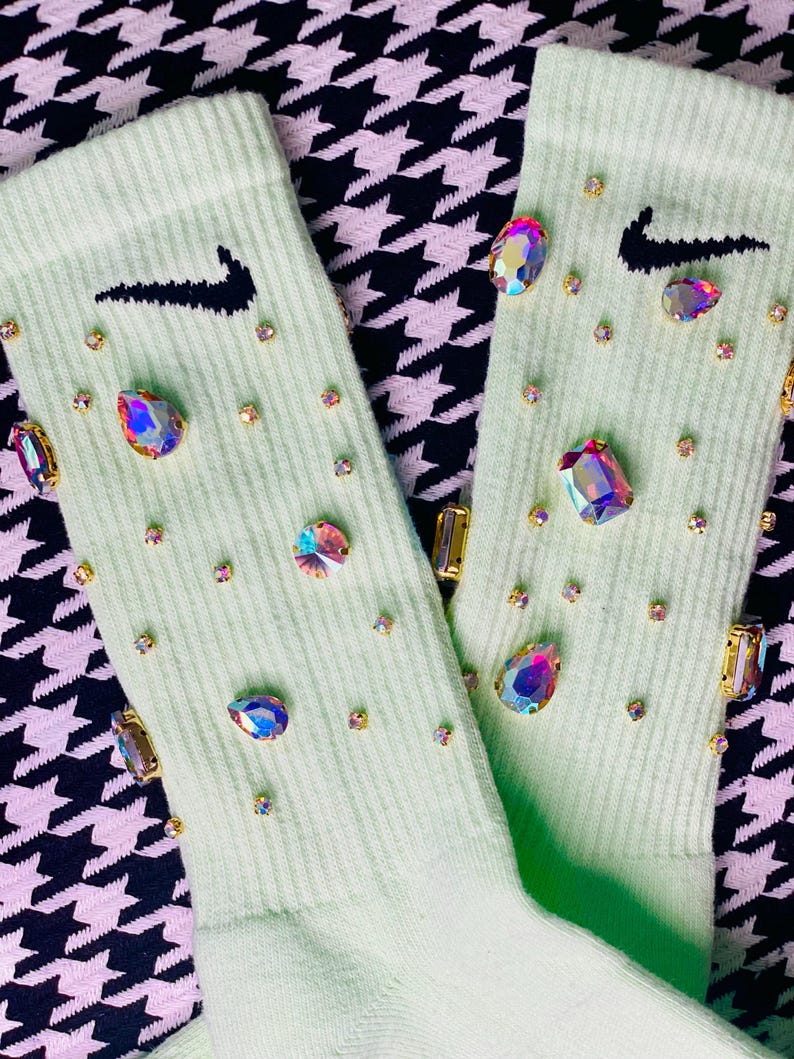 Nike Socks With Jewels - Etsy