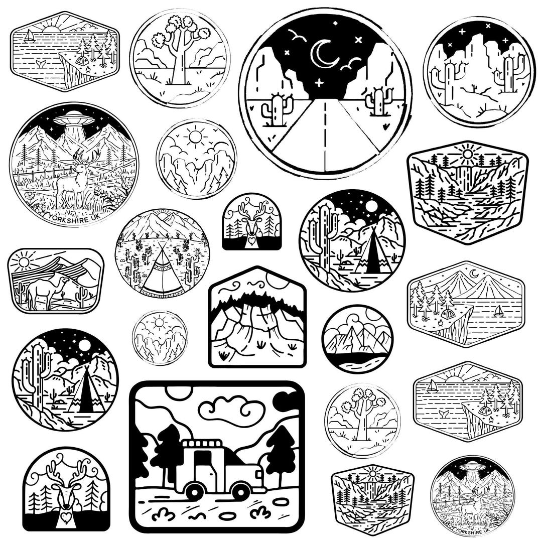 USA National Parks Svg Bundle, National Park Emblems Clipart, Nature ...