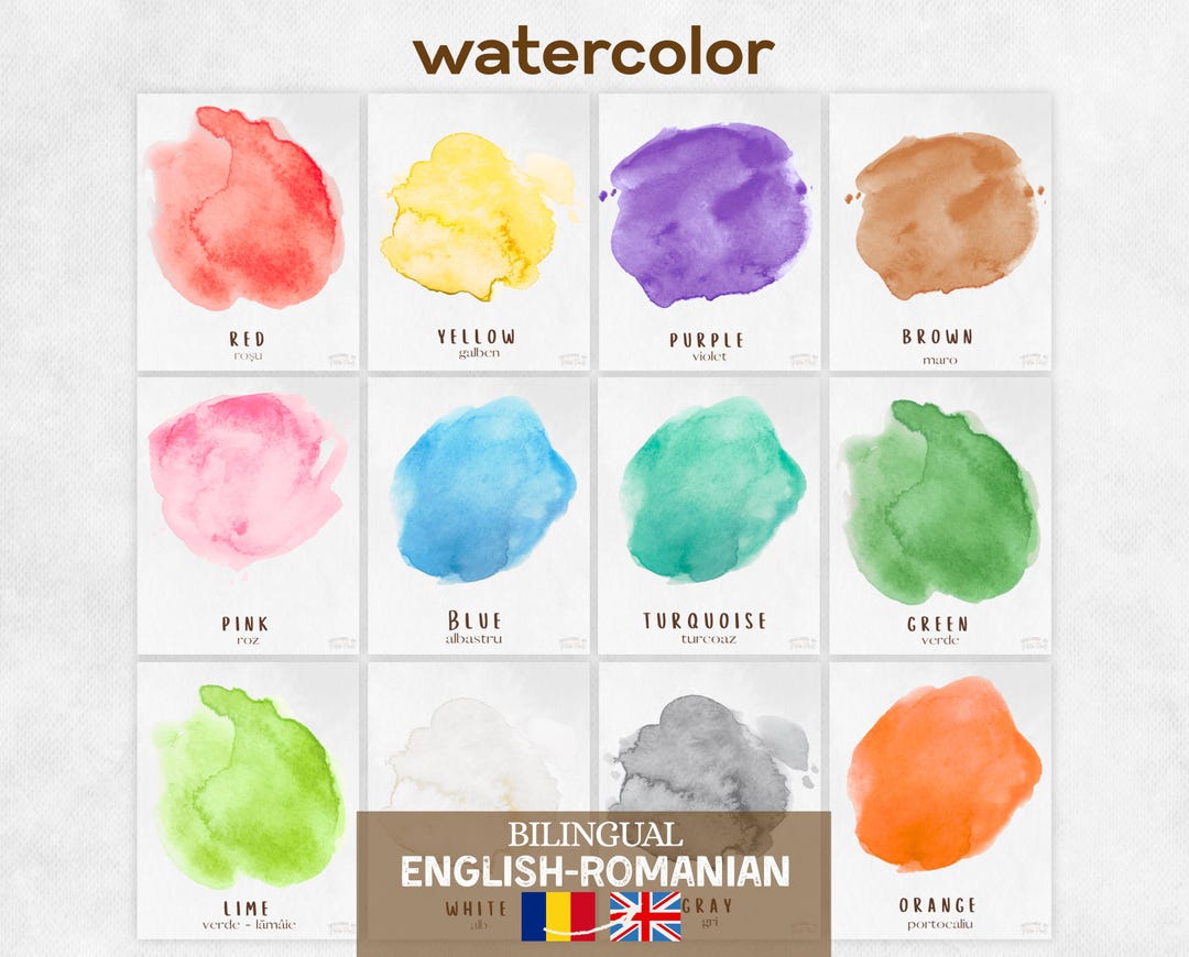 Colours Flashcards | Montessori Learning | Bilingual (english ...