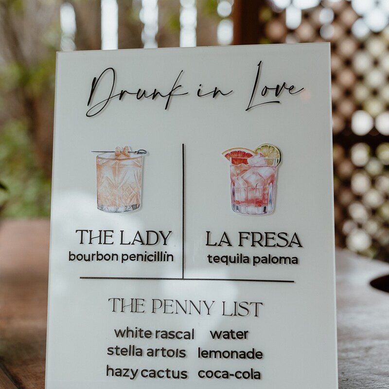 Acrylic Bar Sign - Etsy