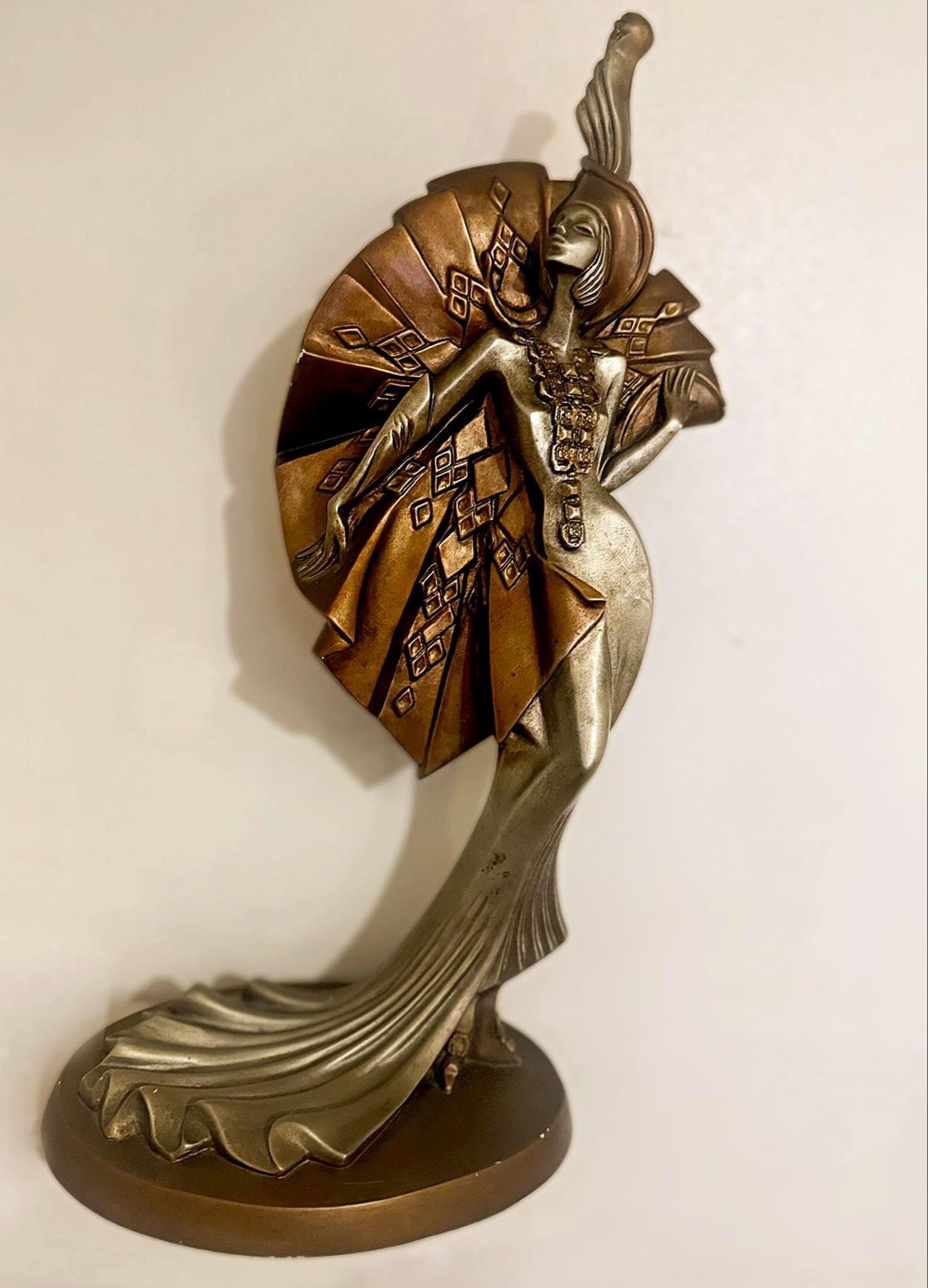 Rare Lady Art Deco Nouveau Austin Sculpture Statue Figure Alexsander ...