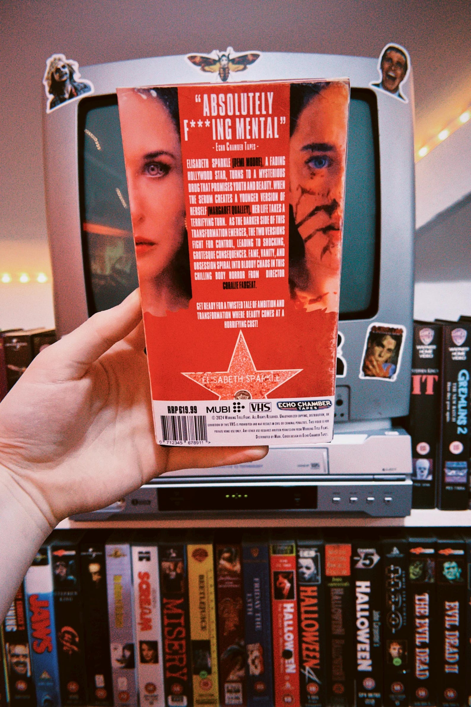 The Substance (2024) Custom-made VHS Tape Prop Replica Display Horror ...