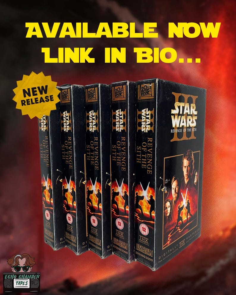 Star Wars: Revenge of the Sith VHS Prop, Retro Movie Memorabilia - Etsy