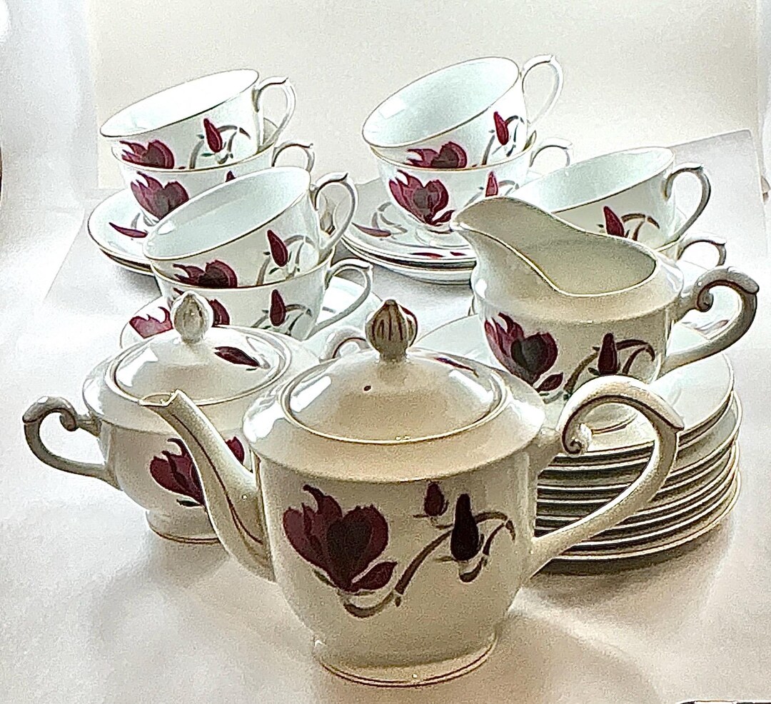 Vintage Fukagawa Arita Tea Set – 1950s Hand-painted Coffee Service for ...