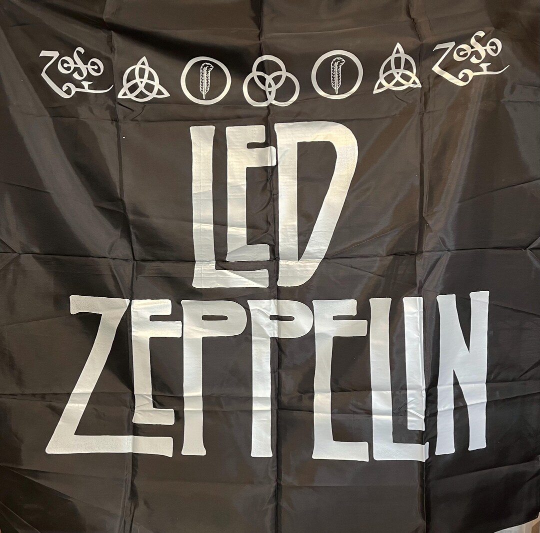 LED ZEPPELIN Wall Banner Tapestry 45 X 45 Inches Polyester- Vintage ...