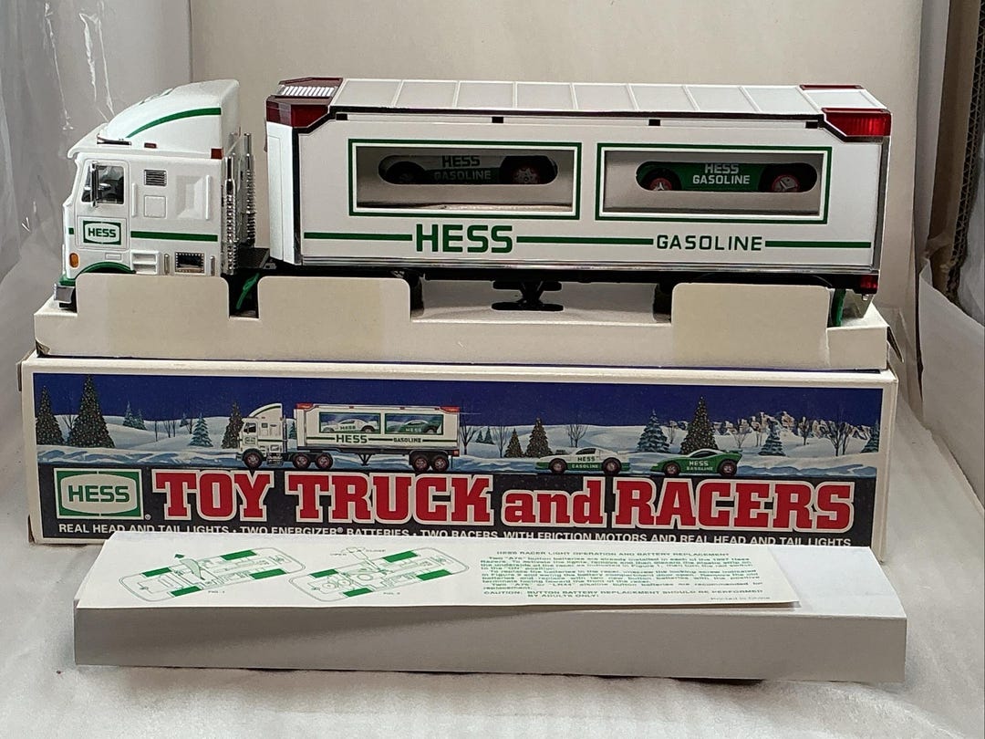 Vintage 1997 Hess Toy Truck and Racers - New in Original Box - Rare - Etsy