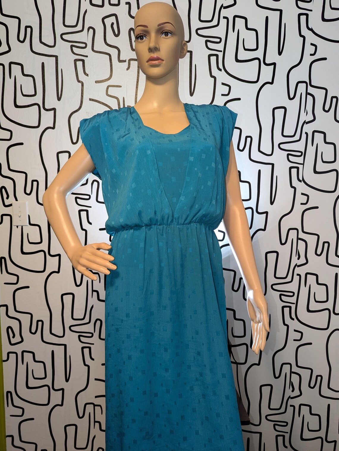 Teal Elegance: 80's Lightweight Cocktail Dress Sz S/M - Etsy