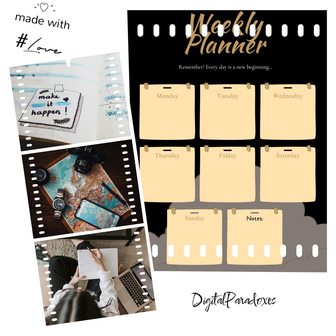 Lesson Planners Notes Planner for Students Lesson Activities Templates ...