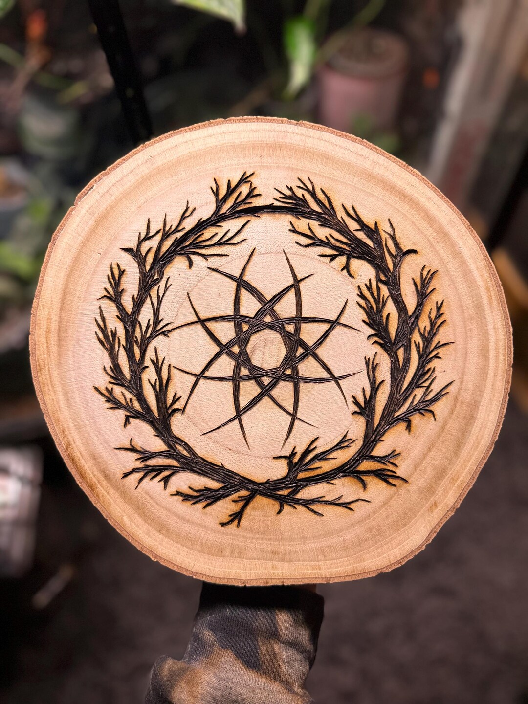 Wood Burned Witch Sigil: Rustic Pagan Wall Decor - Etsy