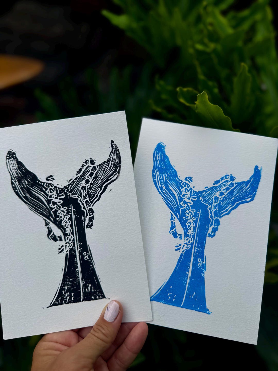 Whale Tail, Lino, Linocut Print, Marine Biology, Linocut Prints, Relief ...