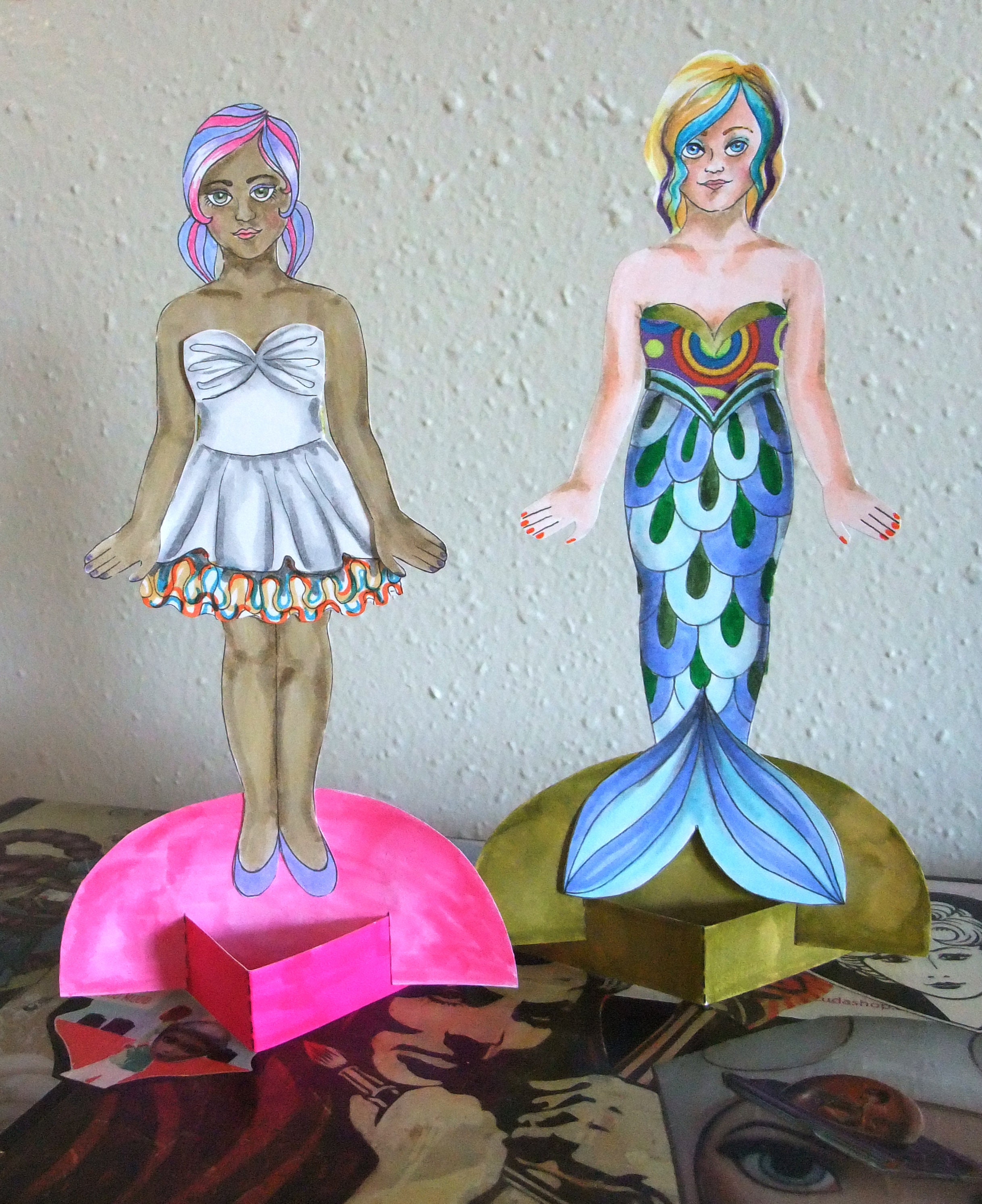 Hand Drawn Paper Doll Set Printable Digital Download Sophie - Fantasy ...