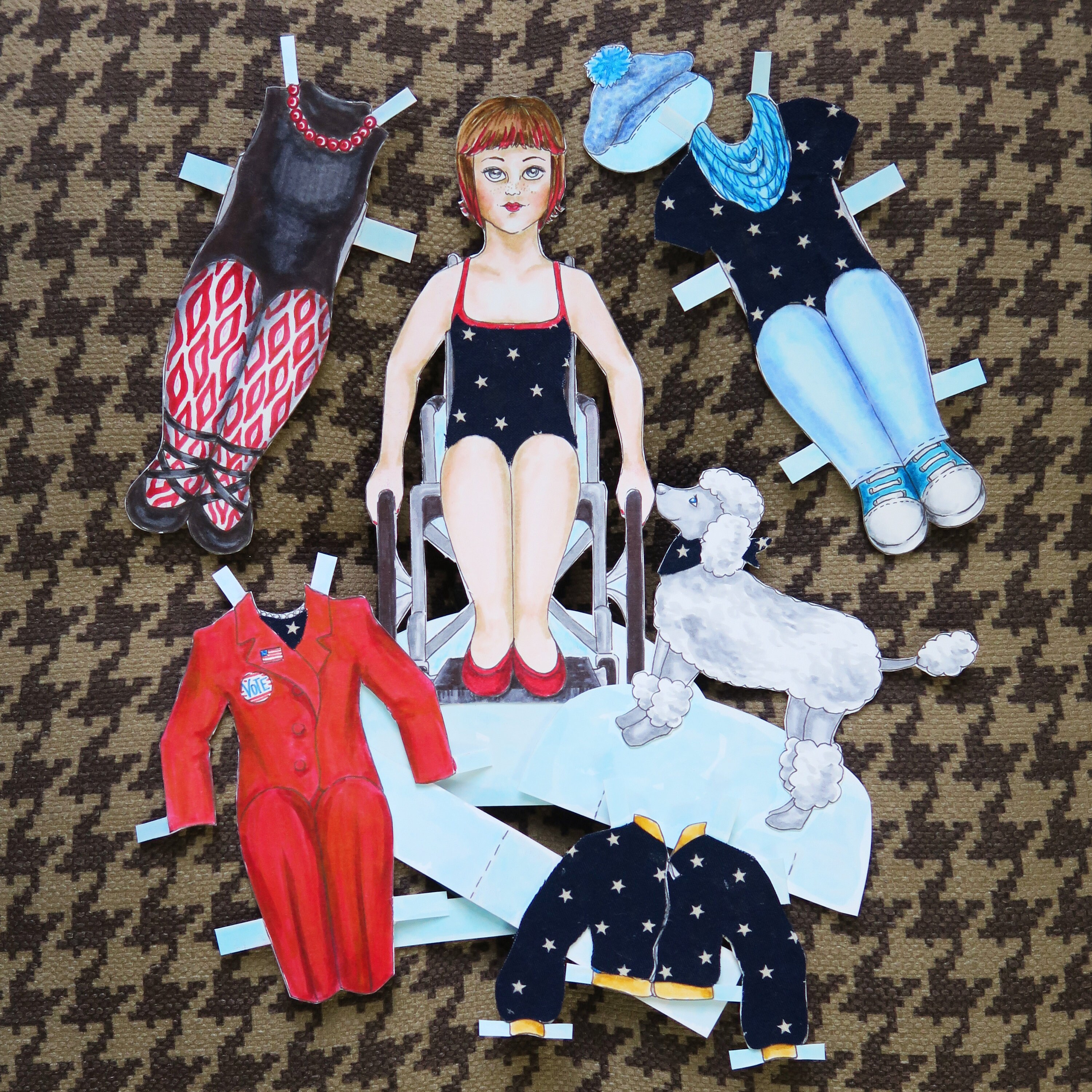 Hand Drawn Paper Doll Set Printable Digital Download Kady Cute ...