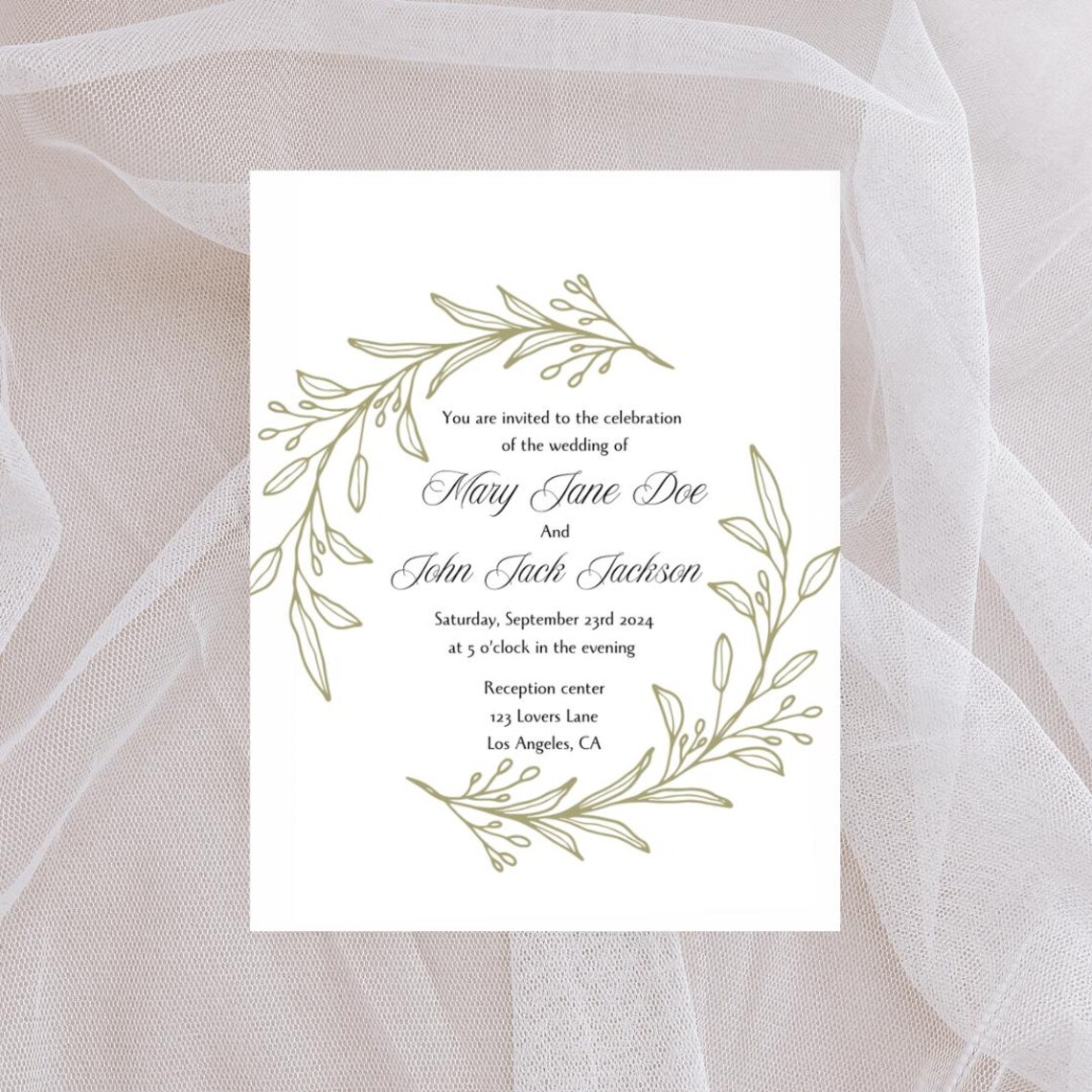 Customizable Wedding Invitation Template Fully Editable, Printable ...