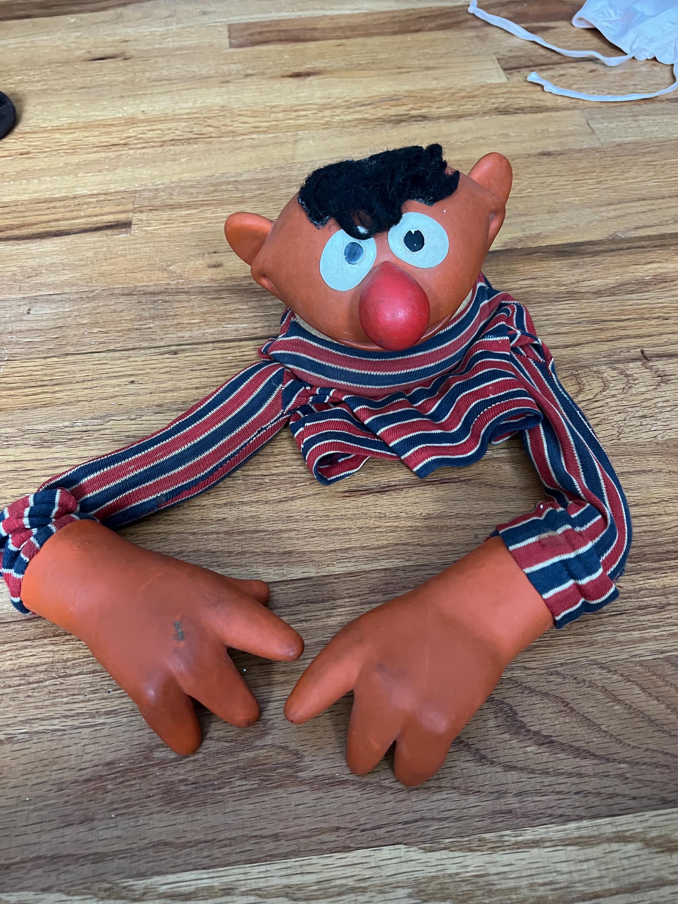 Sesame Street Hand Puppet Ernie, VTG 70s Jim Henson Muppet - Etsy
