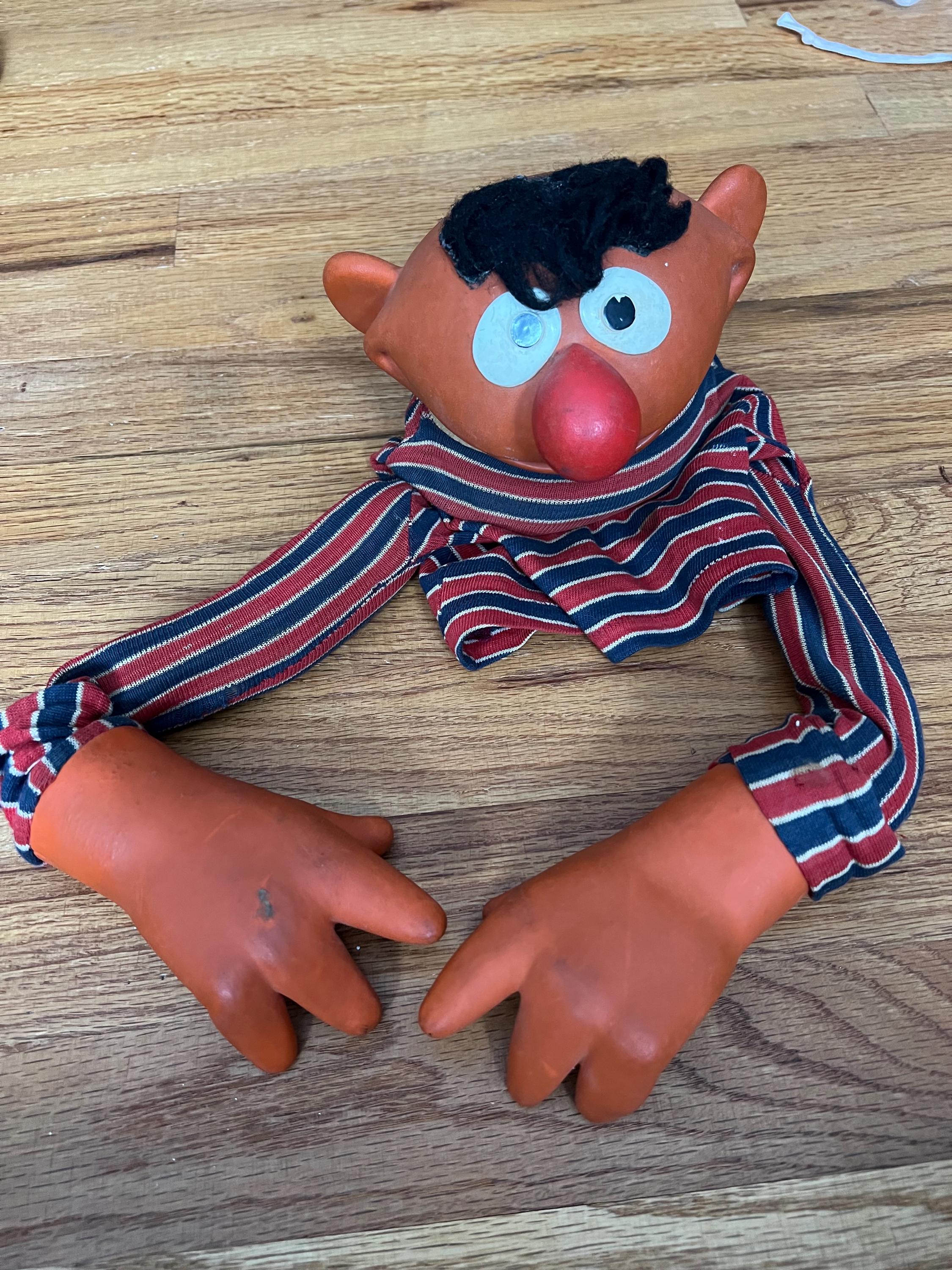 Sesame Street Hand Puppet Ernie, VTG 70s Jim Henson Muppet - Etsy