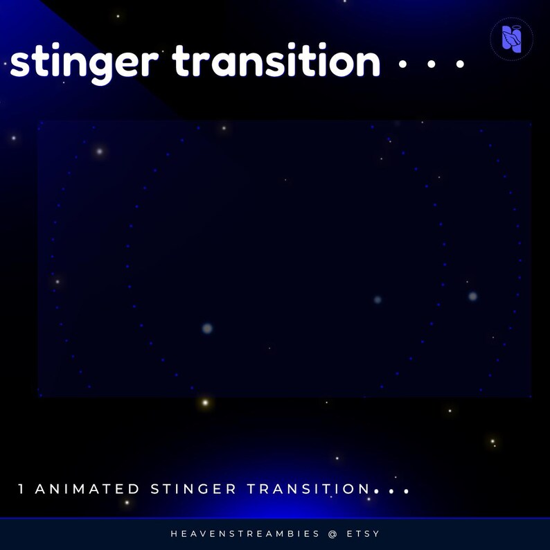 Azure Mirror Animated Stream Package, Elegant Blue Theme, Alerts ...