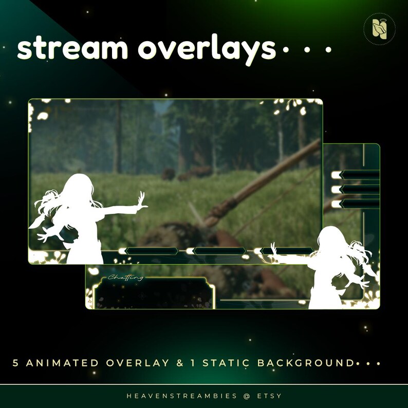 Enchanted Dusk Animated Stream Overlays | Animated Forest Magic Theme ...