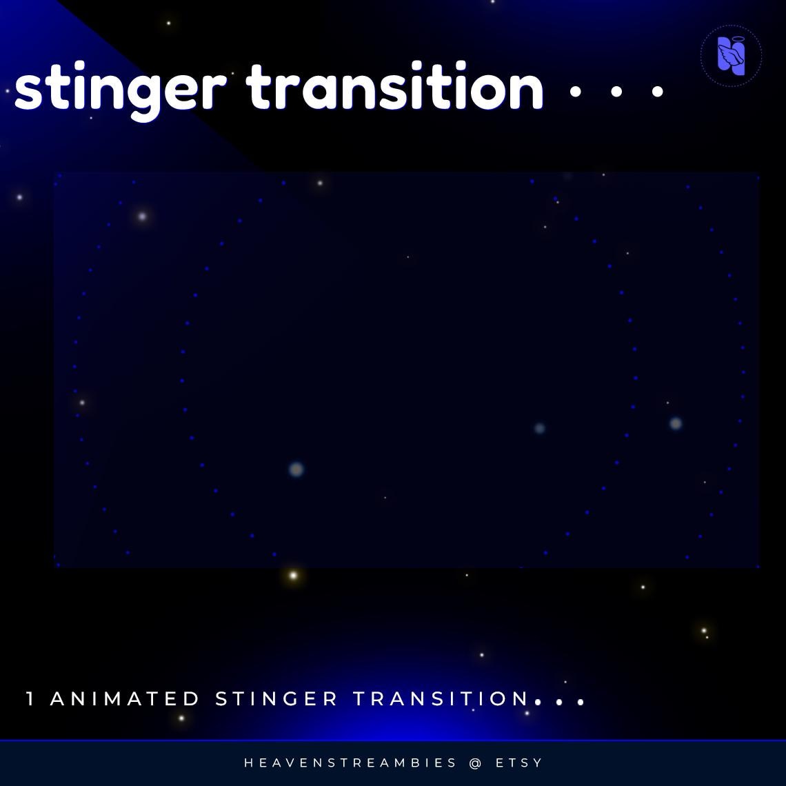 Azure Mirror Animated Stinger Transition, Elegant Blue Theme, Twitch ...