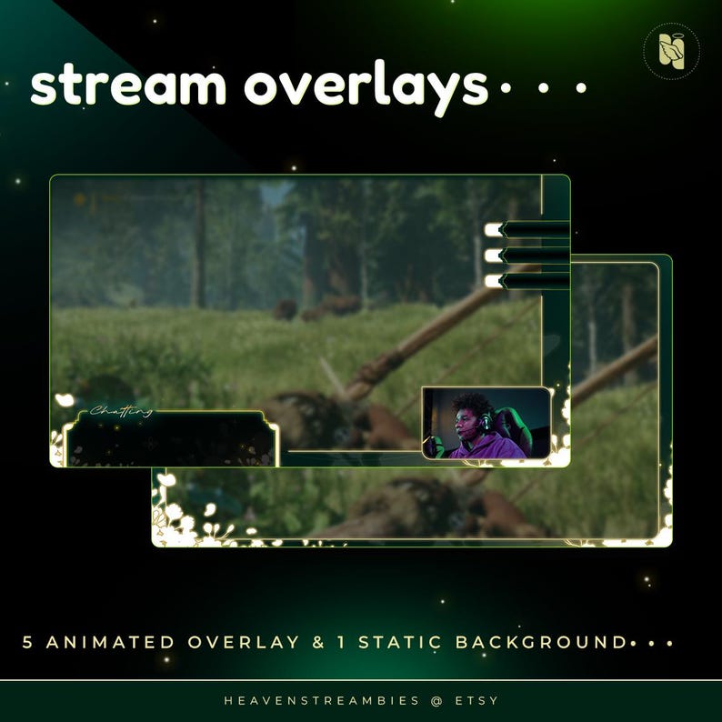 Enchanted Dusk Animated Stream Overlays | Animated Forest Magic Theme ...