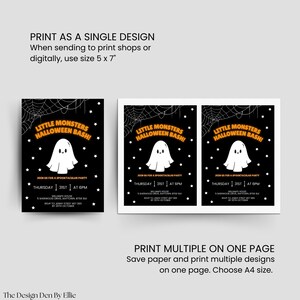 Cute Halloween Kids Party Invitation | Editable Birthday Invite ...