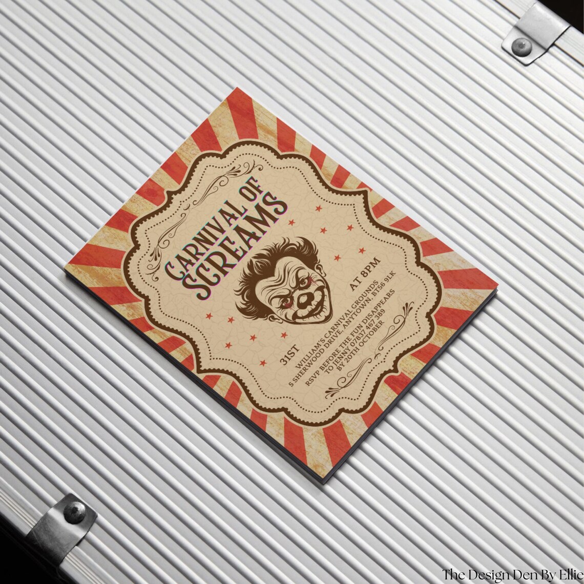 Carnival of Screams Halloween Invitation | Haunted Carnival Party ...