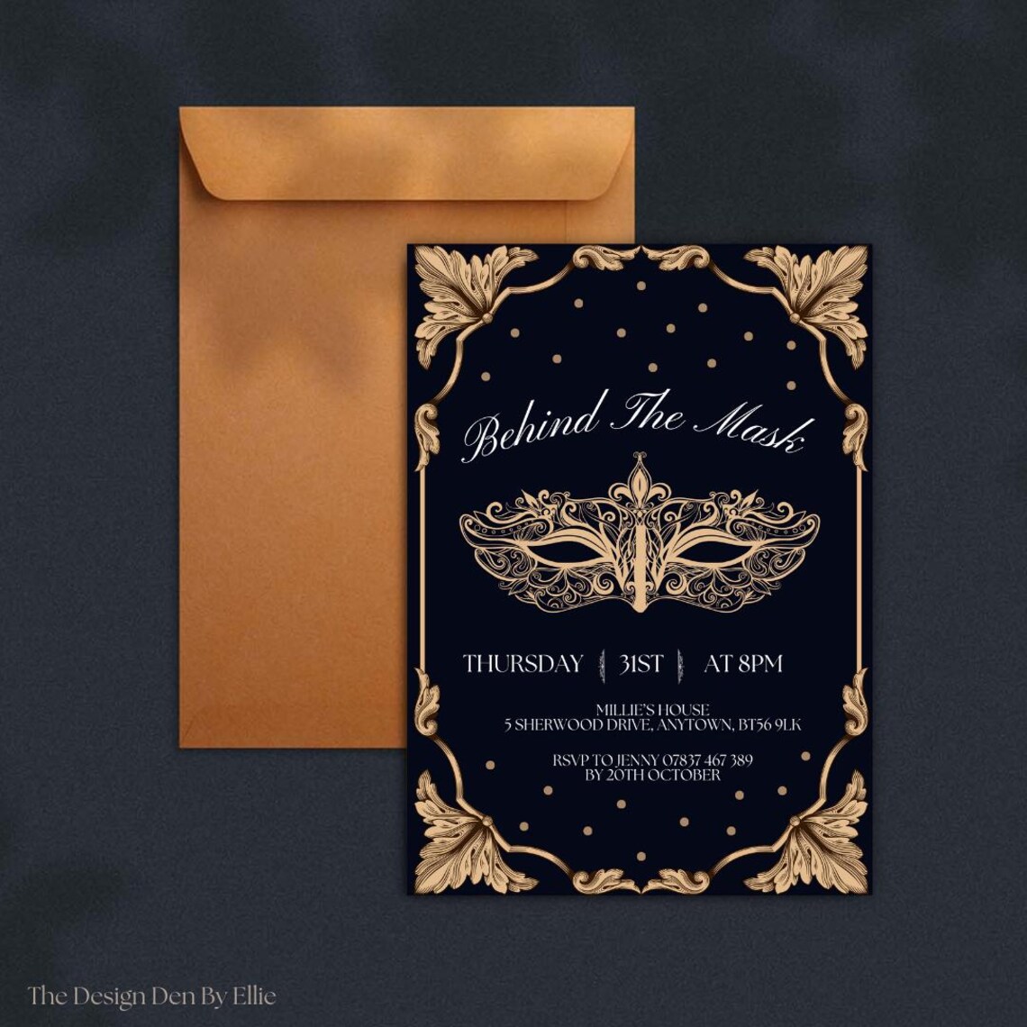 Behind the Mask Haunted Masquerade Ball Invitation | Halloween Party ...