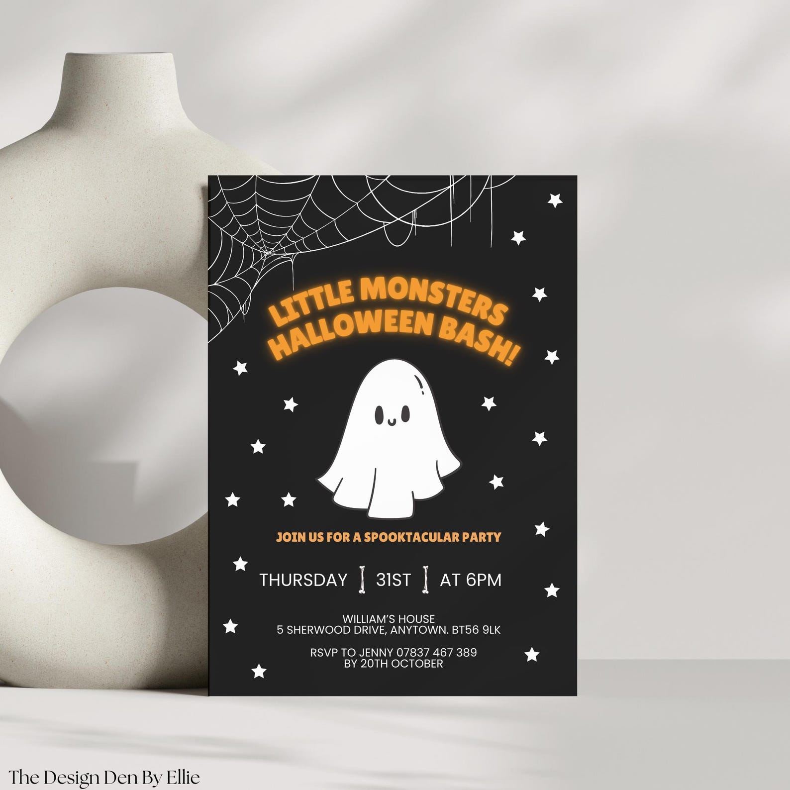 Cute Halloween Kids Party Invitation | Editable Birthday Invite ...