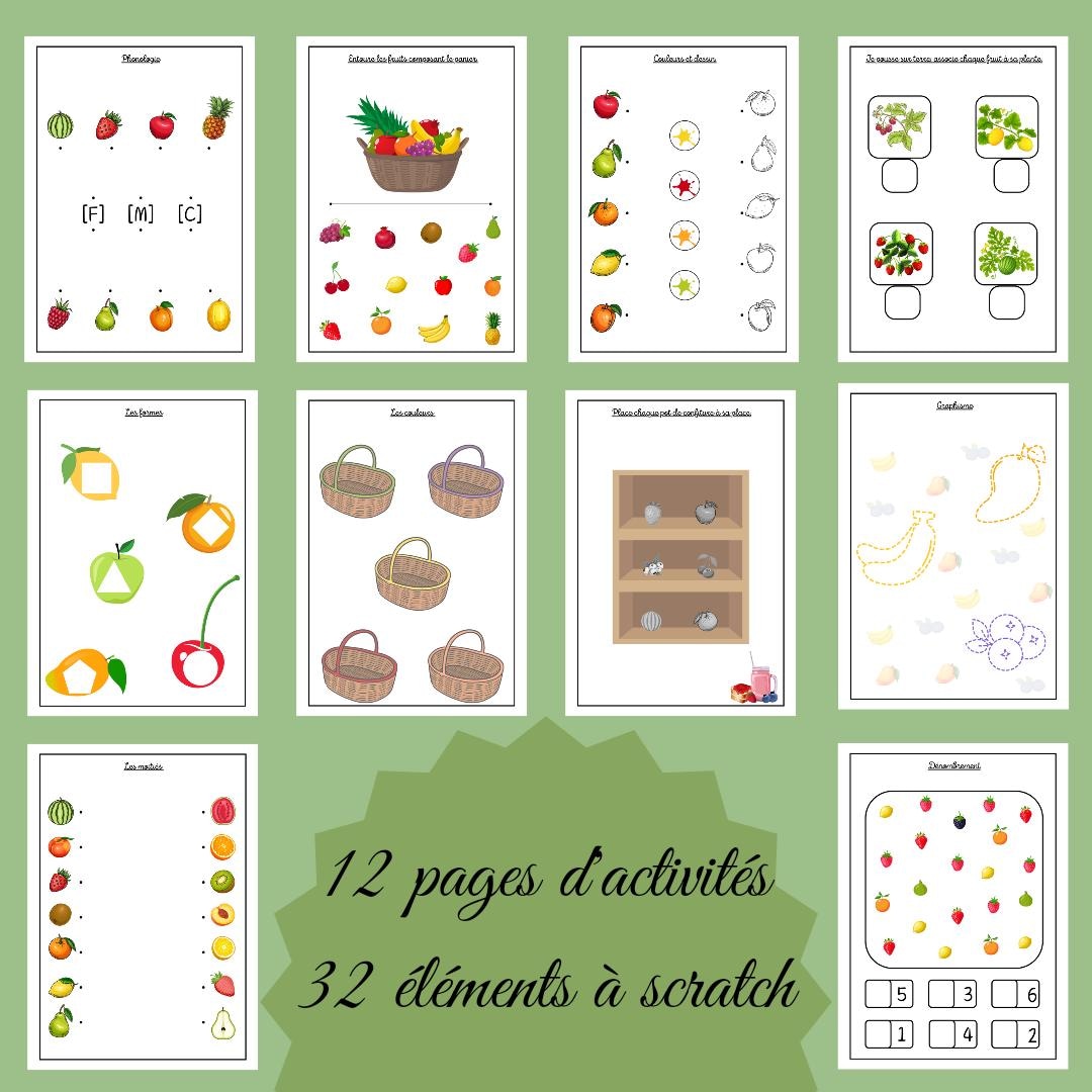 Fruit Activity Booklet PDF FORMAT - Etsy