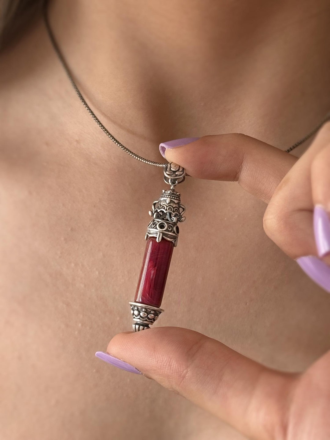 The Crimson Moth Officially Licensed, Rune Blood Vial Necklace, Rune ...