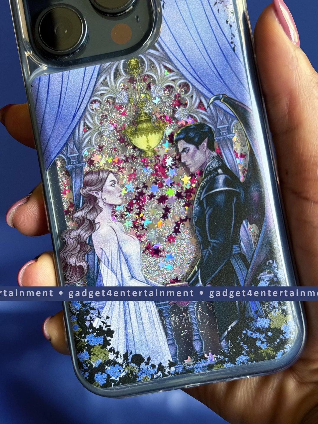 Acotar Officially Licensed, City of Starlight Liquid Glitter iPhone Case, A Court of Thorns and ...