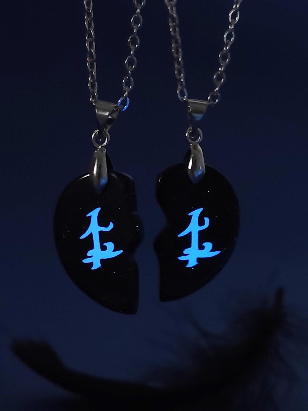 Glow in the Dark Shadowhunters Parabatai Necklace, Parabatai, Couple ...