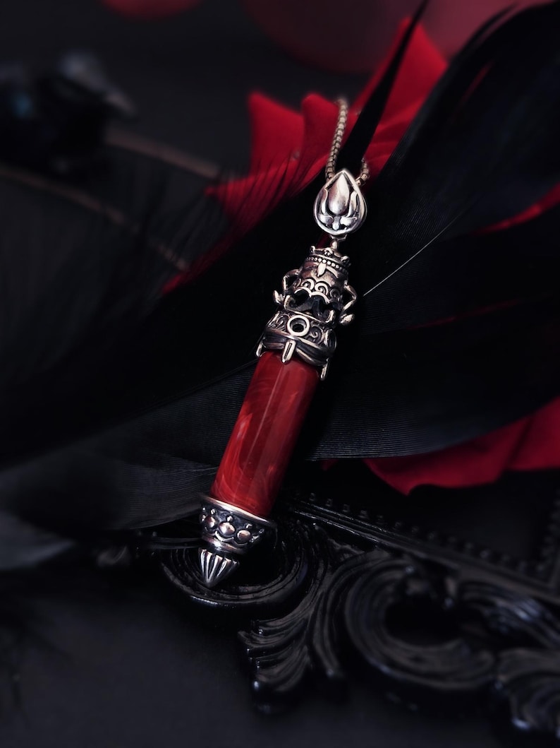 The Crimson Moth Officially Licensed, Rune Blood Vial Necklace, Rune ...