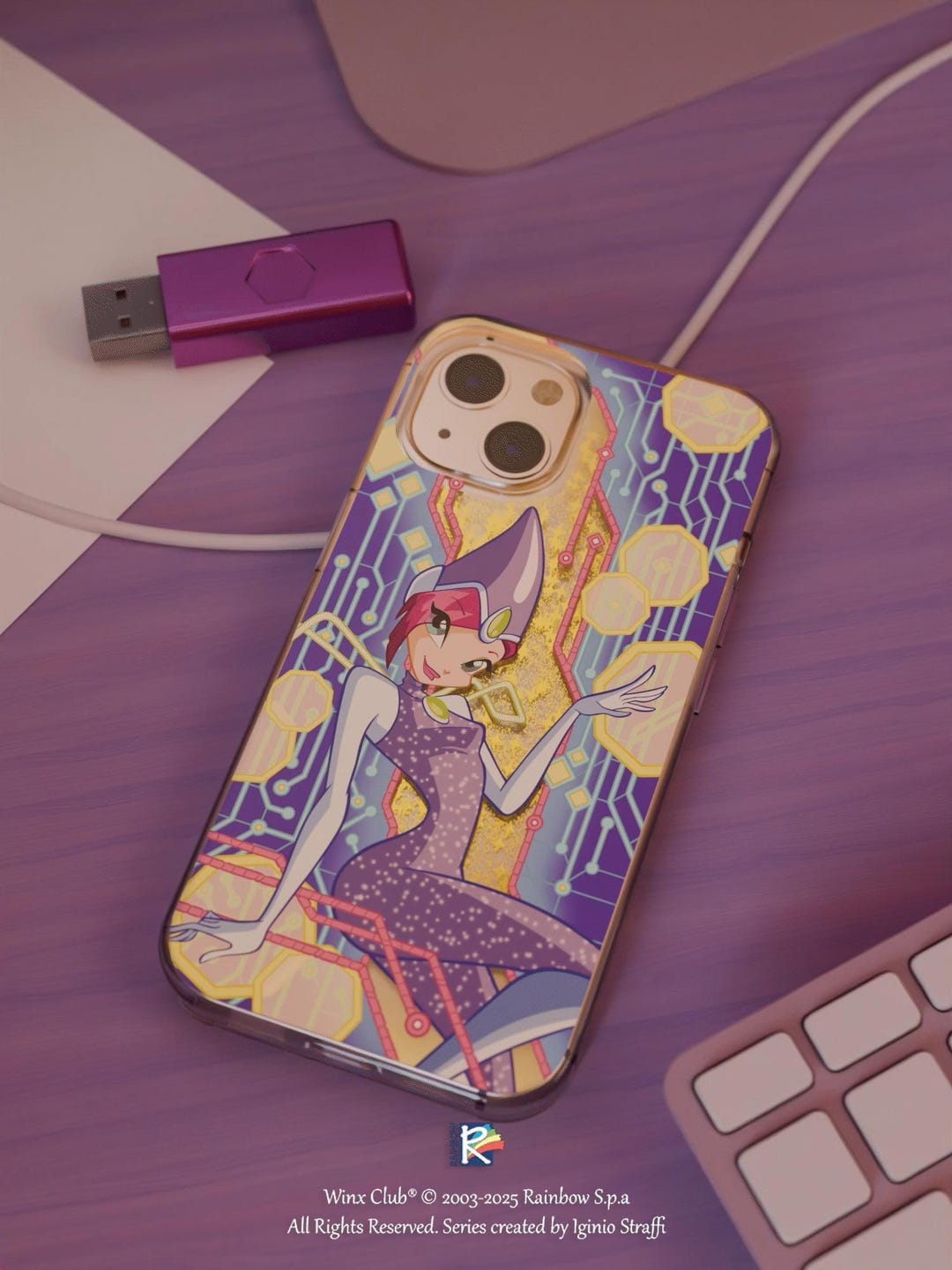 Winx Club Officially Licensed, Tecna Liquid Glitter iPhone and Samsung ...