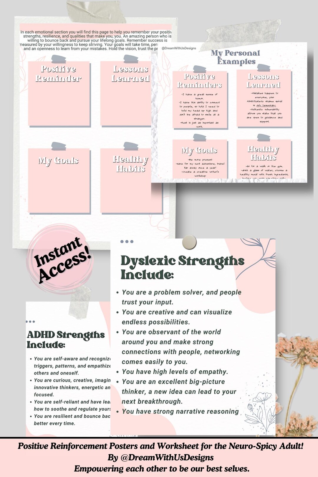 Self-help Empowering Posters & Worksheets for the Neurodivergent Brain ...