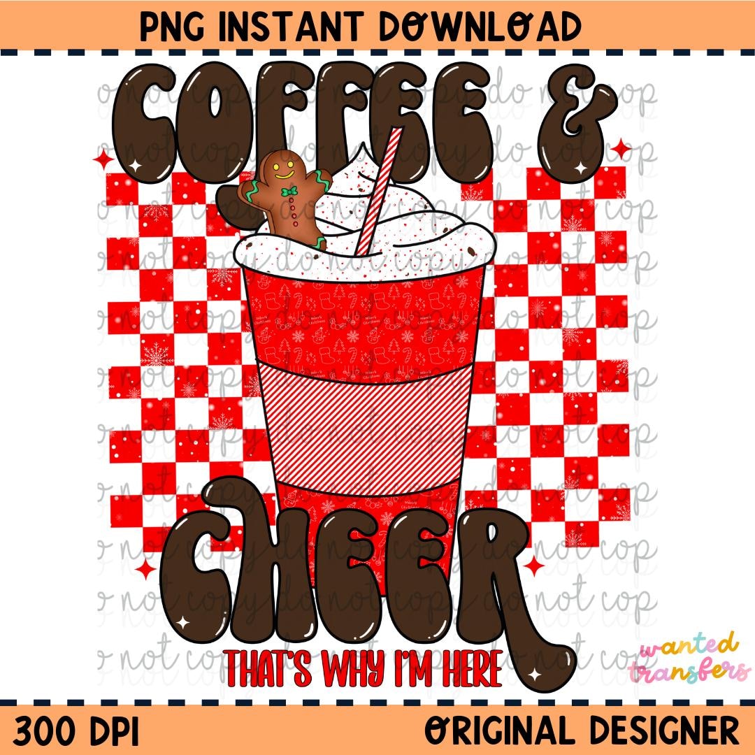 Coffe and Cheer Christmas Coffee PNG, Coffee PNG, Christmas PNG ...