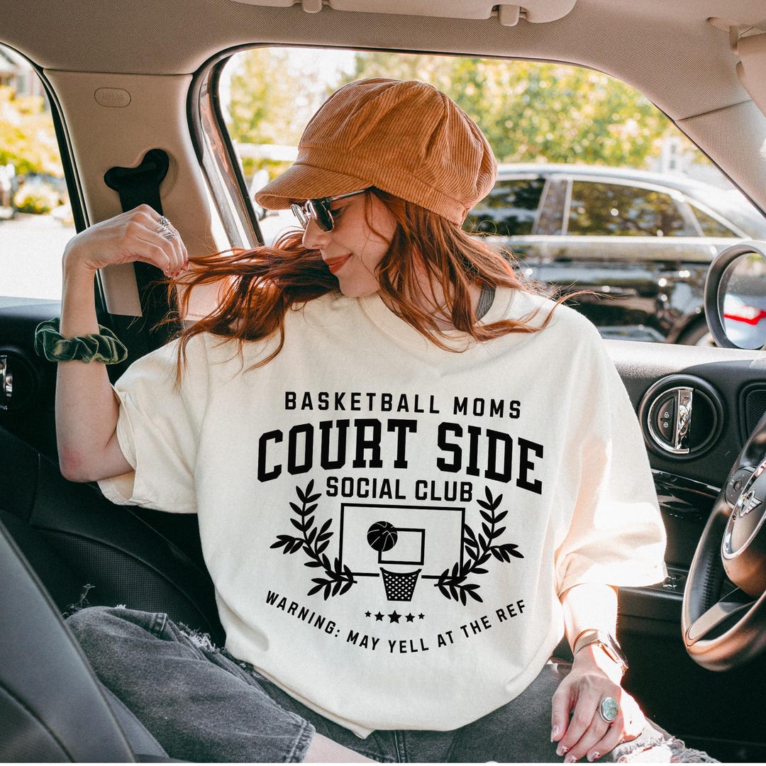 Basketball Moms Court Side Social Club DTF Transfer, Trendy Basketball ...